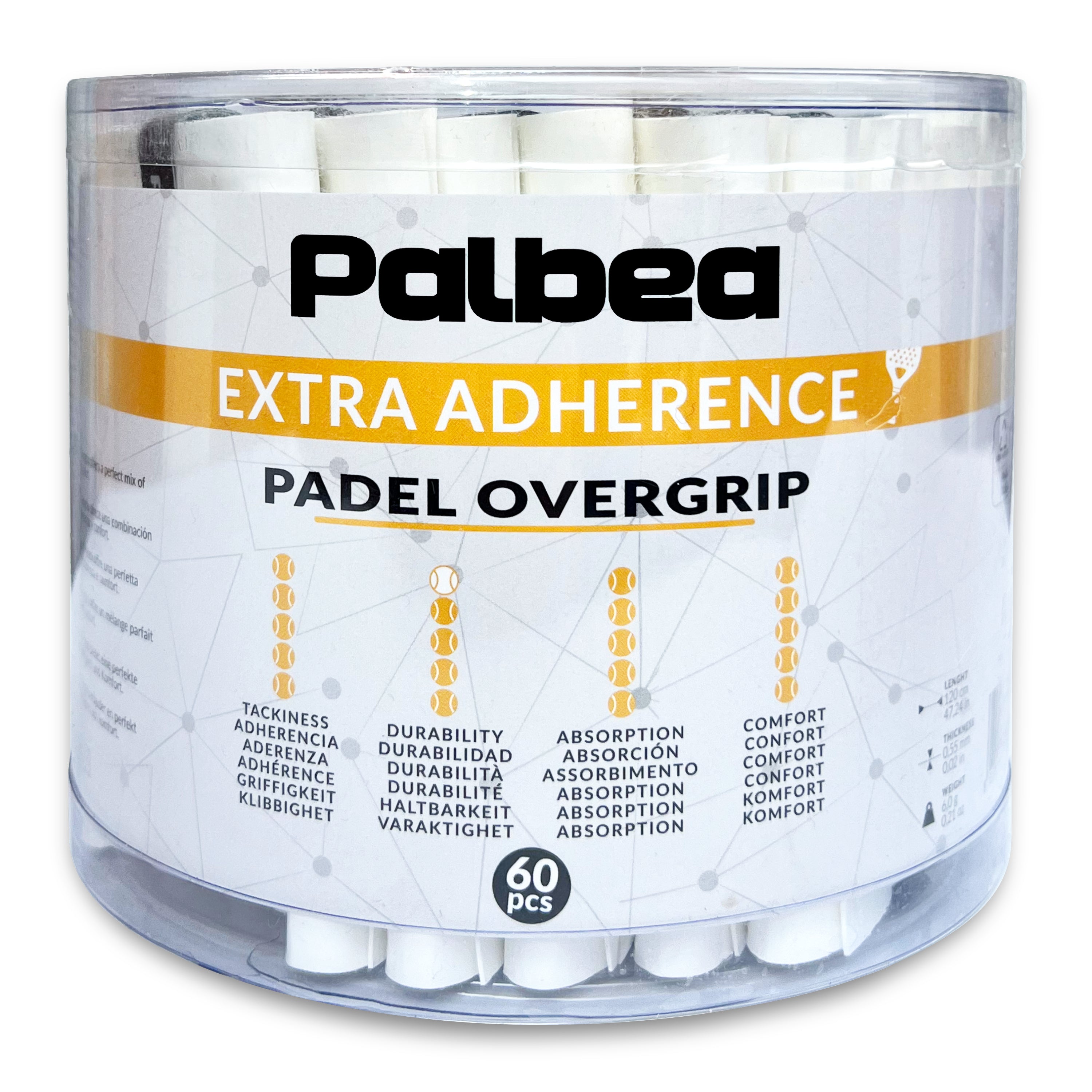 Extra Tight White Padel OverGrip - Pack of 3 – Palbea